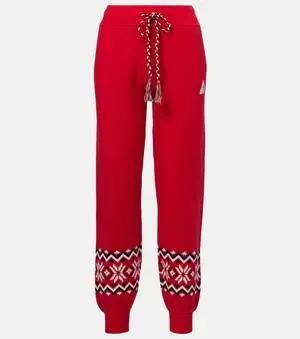 The Upside Keystone Embroidered Sweatpants - Red
