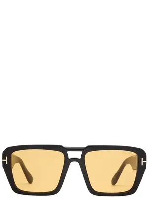 TOM FORD Redford Square Frame Sunglasses - Black