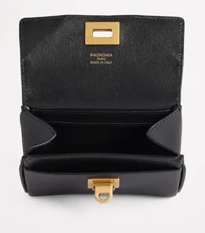 Balenciaga Leather Rodeo Card Holder - Black