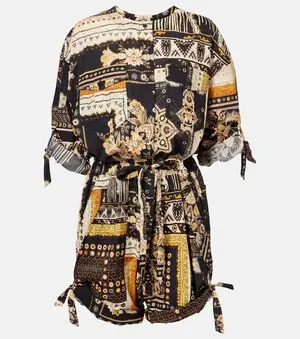 MARANT ETOILE Printed Cotton Romper - Multicoloured