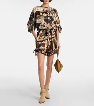 MARANT ETOILE Printed Cotton Romper - Multicoloured