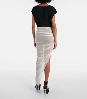 Rick Owens Edfu Maxi Skirt In Dove - Grey