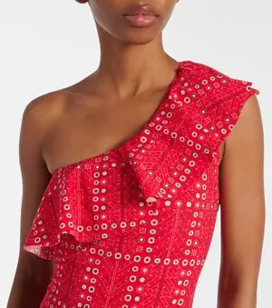 MARANT ETOILE Ruffled Printed Swimsuit