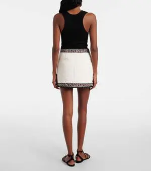 MARANT ETOILE Zeria Embroidered Cotton Miniskirt - White