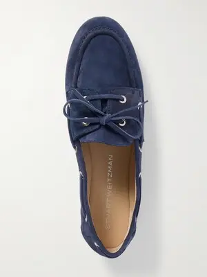 STUART WEITZMAN Tinsley Suede Loafers - Blue