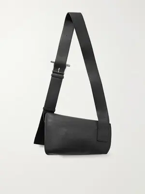 Alexander McQueen T-bar Sling Textured-leather Shoulder Bag