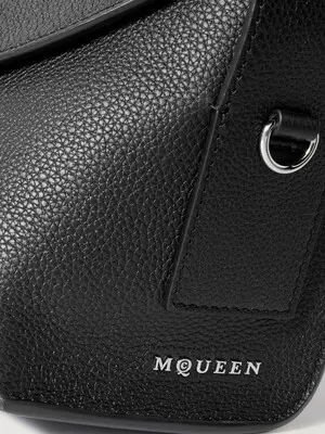 Alexander McQueen T-bar Sling Textured-leather Shoulder Bag