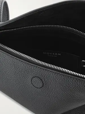 Alexander McQueen T-bar Sling Textured-leather Shoulder Bag