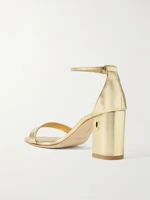 Jennifer Chamandi Massimiliano 85 Metallic Leather Sandals