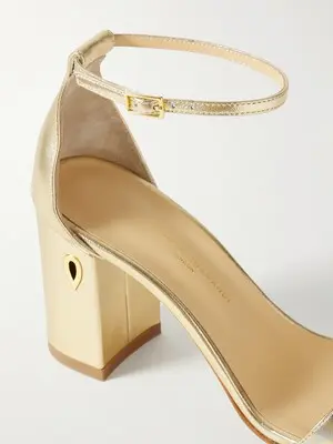Jennifer Chamandi Massimiliano 85 Metallic Leather Sandals