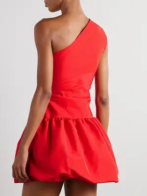 PATOU One-shoulder Recycled-faille Mini Dress
