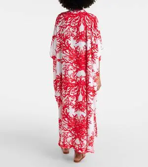 Melissa Odabash Vanessa Printed Kaftan - Red
