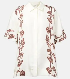 Asceno Montauk Silk Twill Shirt - Brown