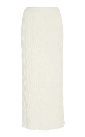Bottega Veneta Ribbed Wool Midi Skirt