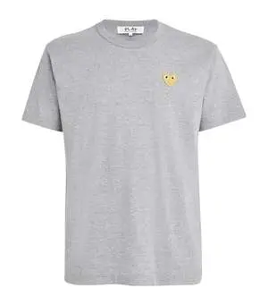 Play Comme Des Garcon Heart Logo T-shirt - Grey