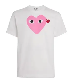 Play Comme Des Garcon Heart Logo T-shirt - Pink