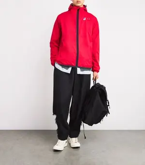 Play Comme Des Garcon X K-way Water-resistant Hooded Jacket - Red