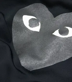 Play Comme Des Garcon Zip-up Heart Sweatshirt - Black