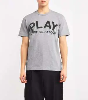 Play Comme Des Garcon Play Logo T-shirt - Grey