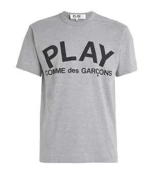 Play Comme Des Garcon Play Logo T-shirt - Grey