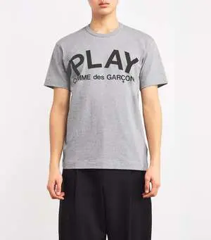 Play Comme Des Garcon Play Logo T-shirt - Grey