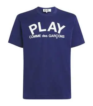 Play Comme Des Garcon Play Logo T-shirt - Navy