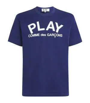 Play Comme Des Garcon Play Logo T-shirt - Navy