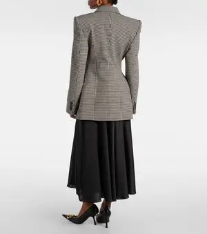 Balenciaga Houndstooth Wool Blazer