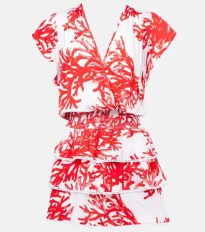 Melissa Odabash Jess Printed Mini Dress - Red