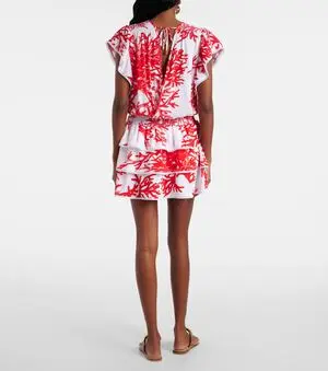 Melissa Odabash Jess Printed Mini Dress - Red