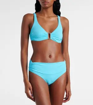 Melissa Odabash Bel Air Embellished Bikini Top - Blue