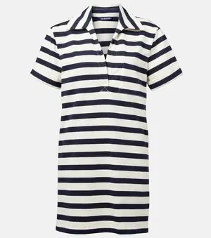 VERONICA BEARD Veronica Beard Cayden Striped Cotton Polo Dress