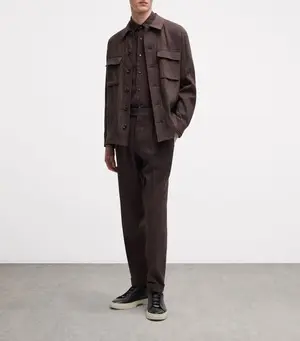 BOSS Linen-wool Tailored Trousers