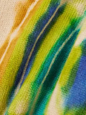 THE ELDER STATESMAN Geode Tie-dye Cashmere Crewneck Sweater