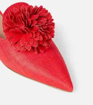 AQUAZZURA Couturier Applique Mules In Lipstick