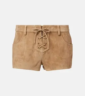 Isabel Marant Étoile Delma Suede Tie-detailed Shorts - Beige