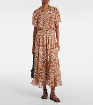 Isabel Marant Étoile Odelia Printed Silk Midi Dress