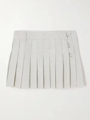 Rabanne Pleated Mini Skirt - Gray