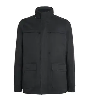 Pal Zileri Cotton-blend Field Jacket - Black