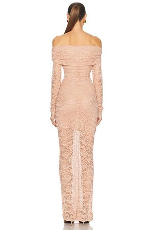 Ronny Kobo Yessenia Lace Off-shoulder Maxi Dress