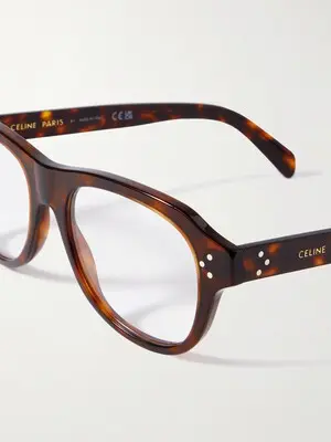 Celine Aviator-style Acetate Optical Glasses