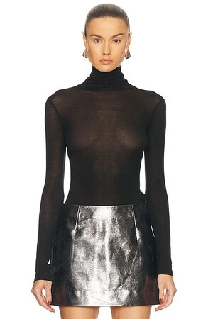 Renggli Sheer Jersey Turtleneck