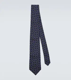 Charvet Silk Jacquard Neck Tie - Blue