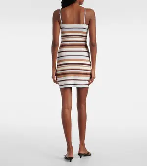 Faithfull The Brand Citara Knitted Cotton-blend Mini Dress
