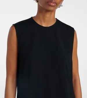 TOTEME Striped Sleeveless Top - Black