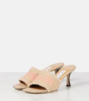 JIMMY CHOO Alexia 70 Mules Beige/ballet