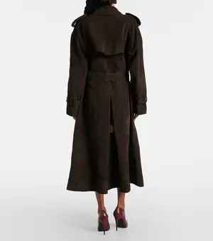 Magda Butrym Double-breasted Suede Trench Coat