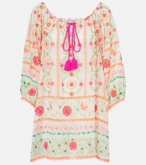 JULIET DUNN Printed Cotton Beach Dress - Multicoloured