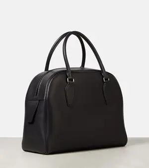 THE ROW India Medium Leather Tote Bag - Black