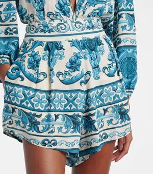ADRIANA DEGREAS Printed High-rise Shorts